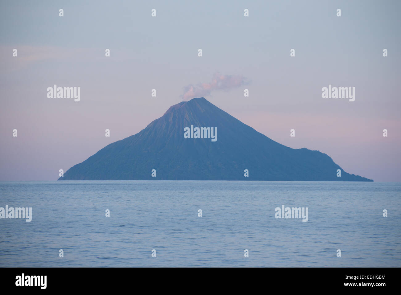 Melanesia, Solomon Islands, Santa Cruz Islands. Tinakula volcano ...