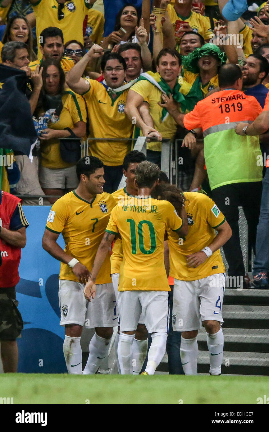 2014 FIFA World Cup - Quarter-Finals, Brazil (2) v (1) Colombia, held ...