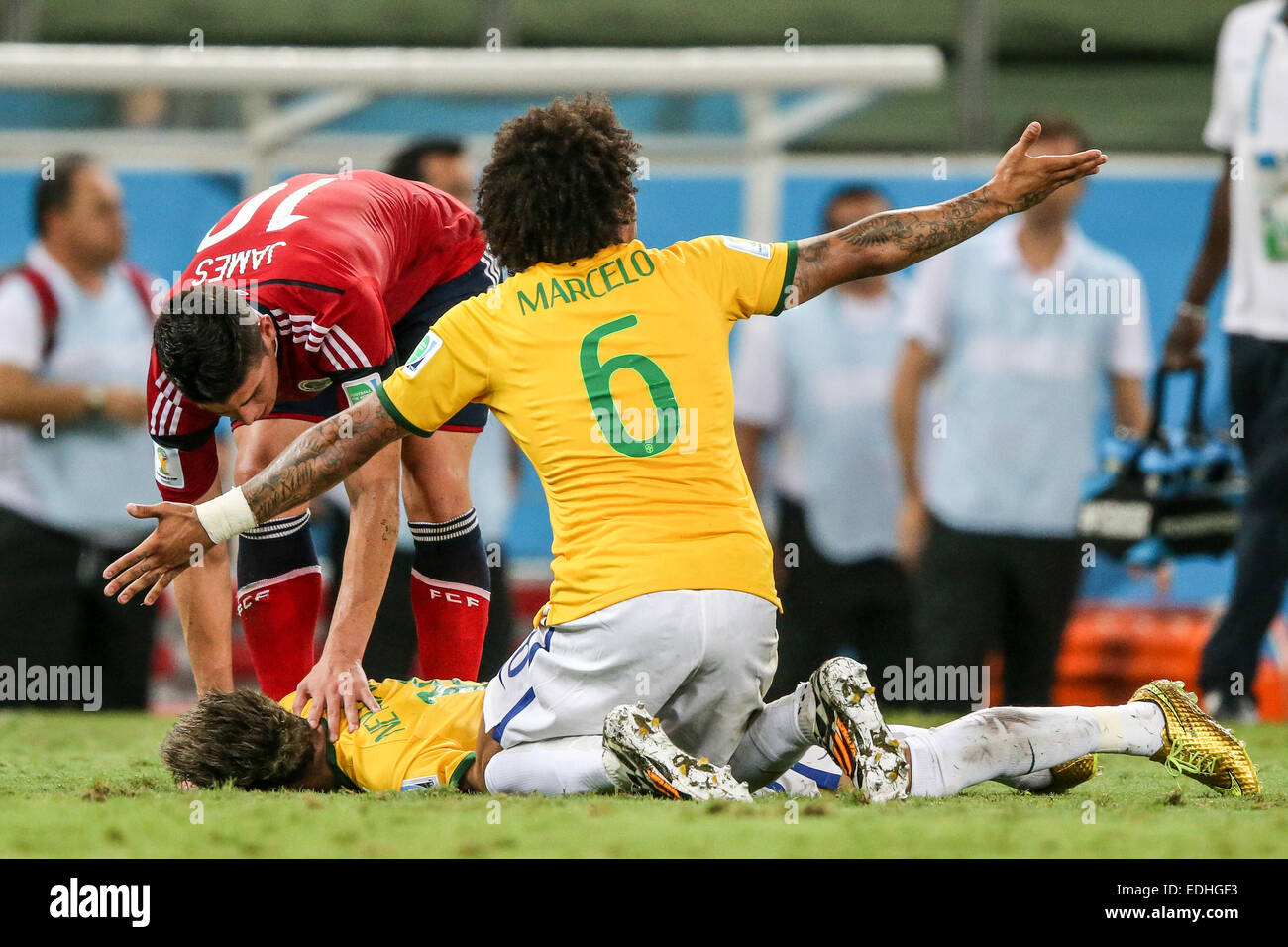2014 FIFA World Cup - Quarter-Finals, Brazil (2) v (1) Colombia, held ...
