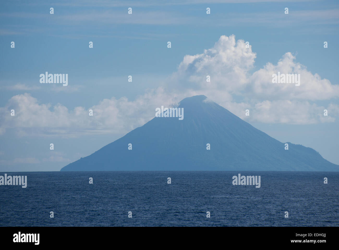 Melanesia, Solomon Islands, Santa Cruz Islands. Tinakula volcano ...