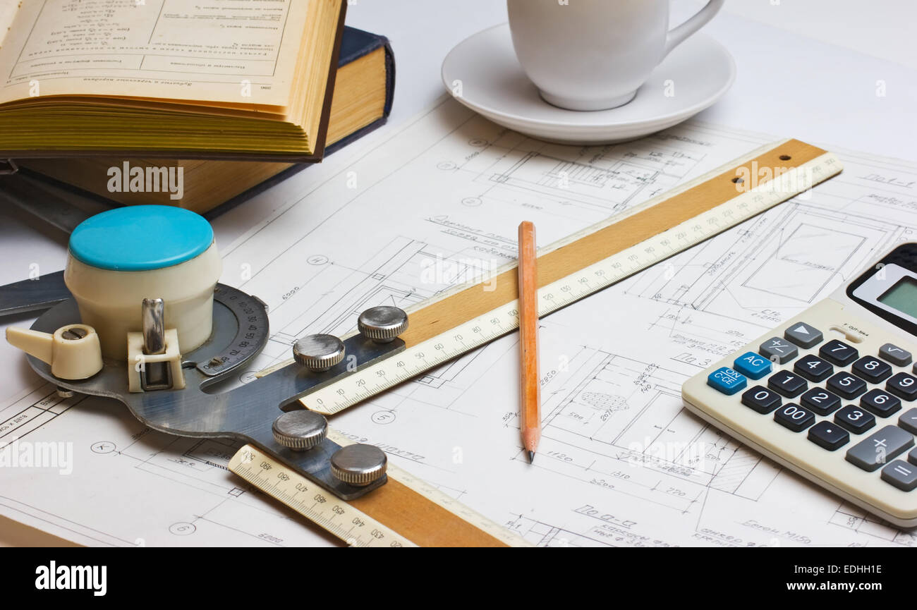 Old engineering drawing hi-res stock photography and images - Alamy