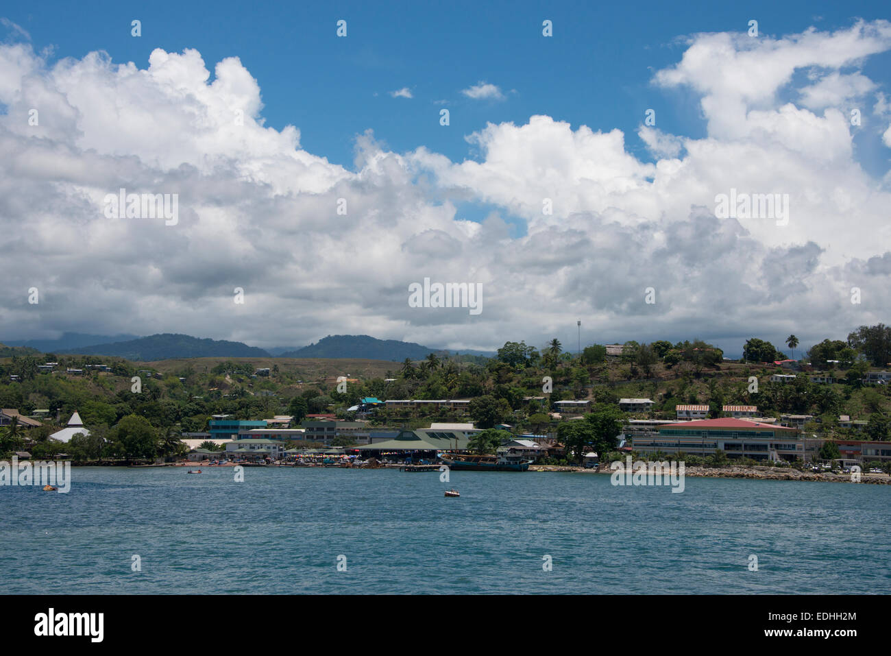 Melanesia, Solomon Islands, Guadalcanal Island. Coastal view of the ...