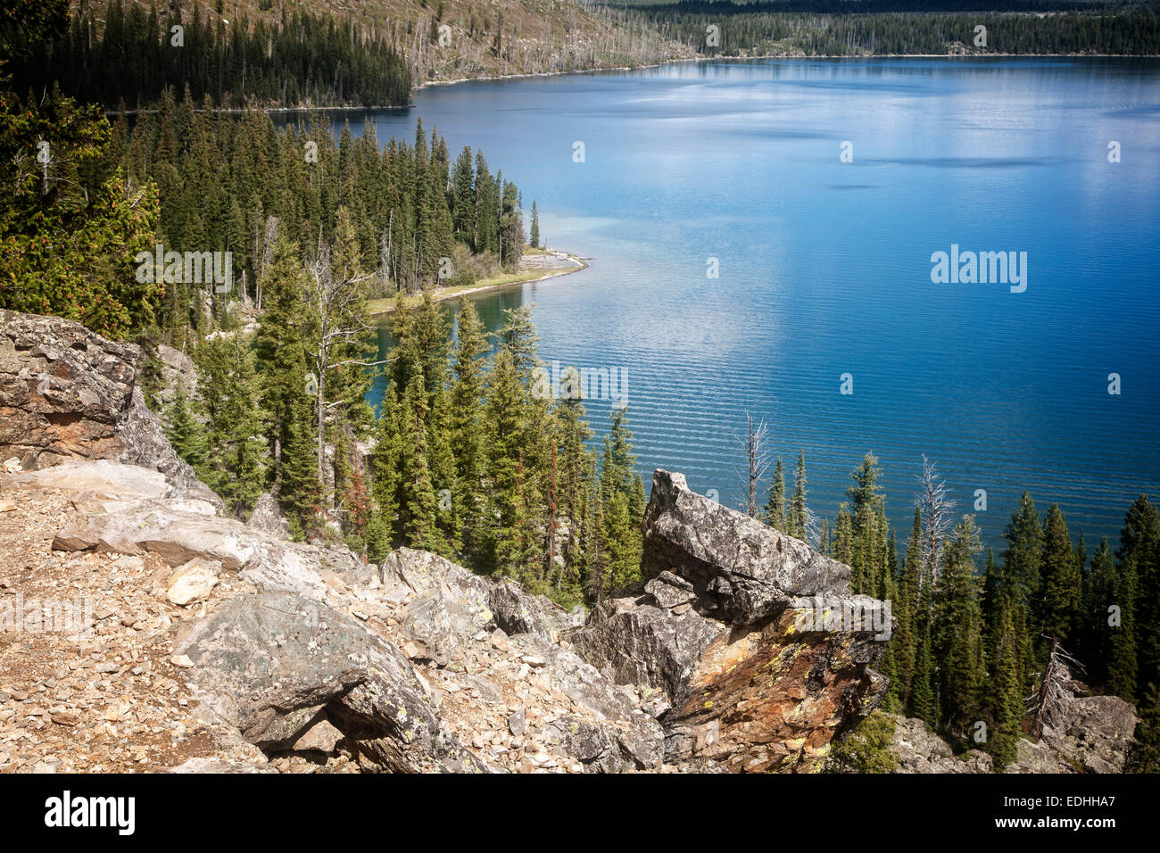 Jenny Lake in Grand Teton National Park. Wyoming Stock Photo - Alamy