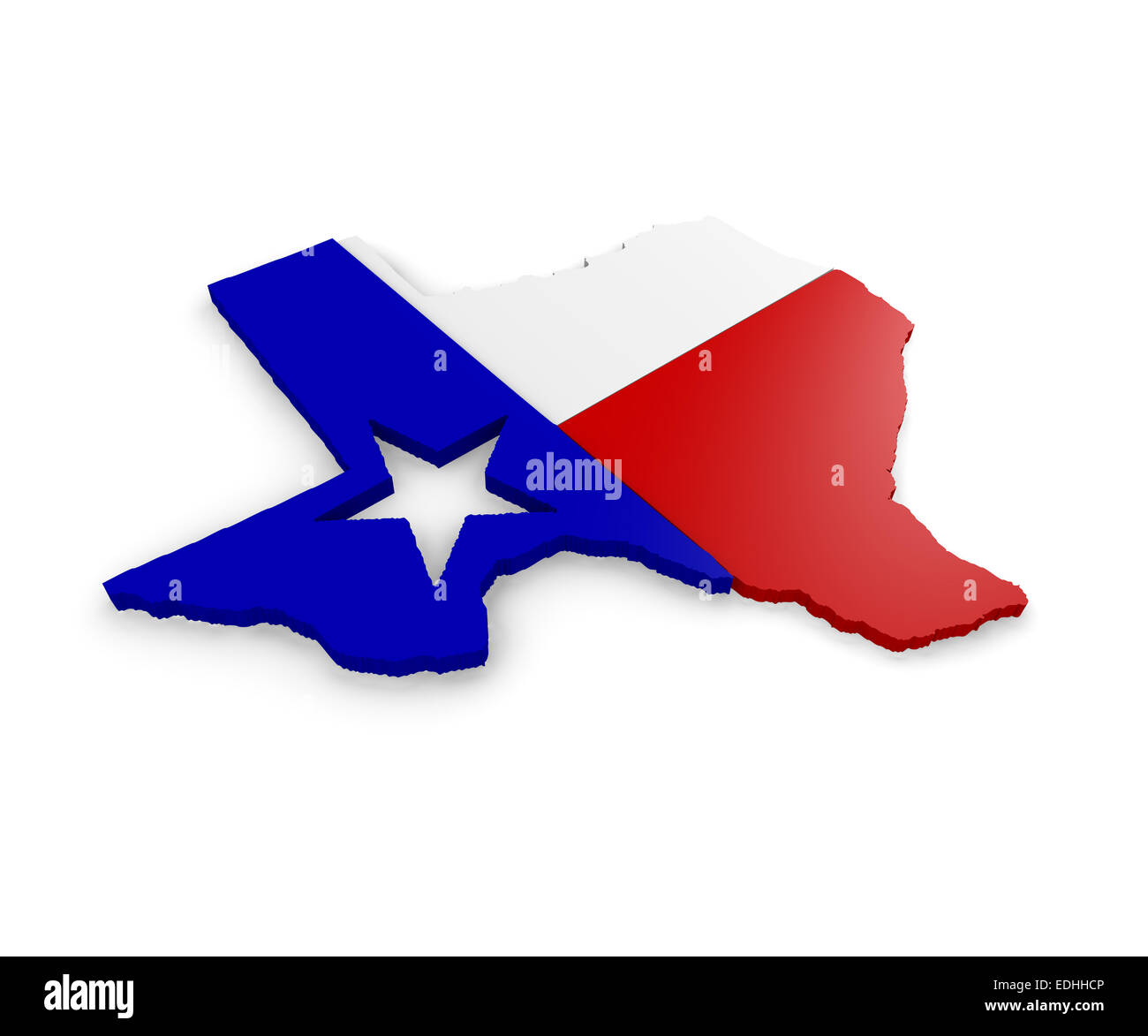 3d map of Texas on a white background Stock Photo - Alamy