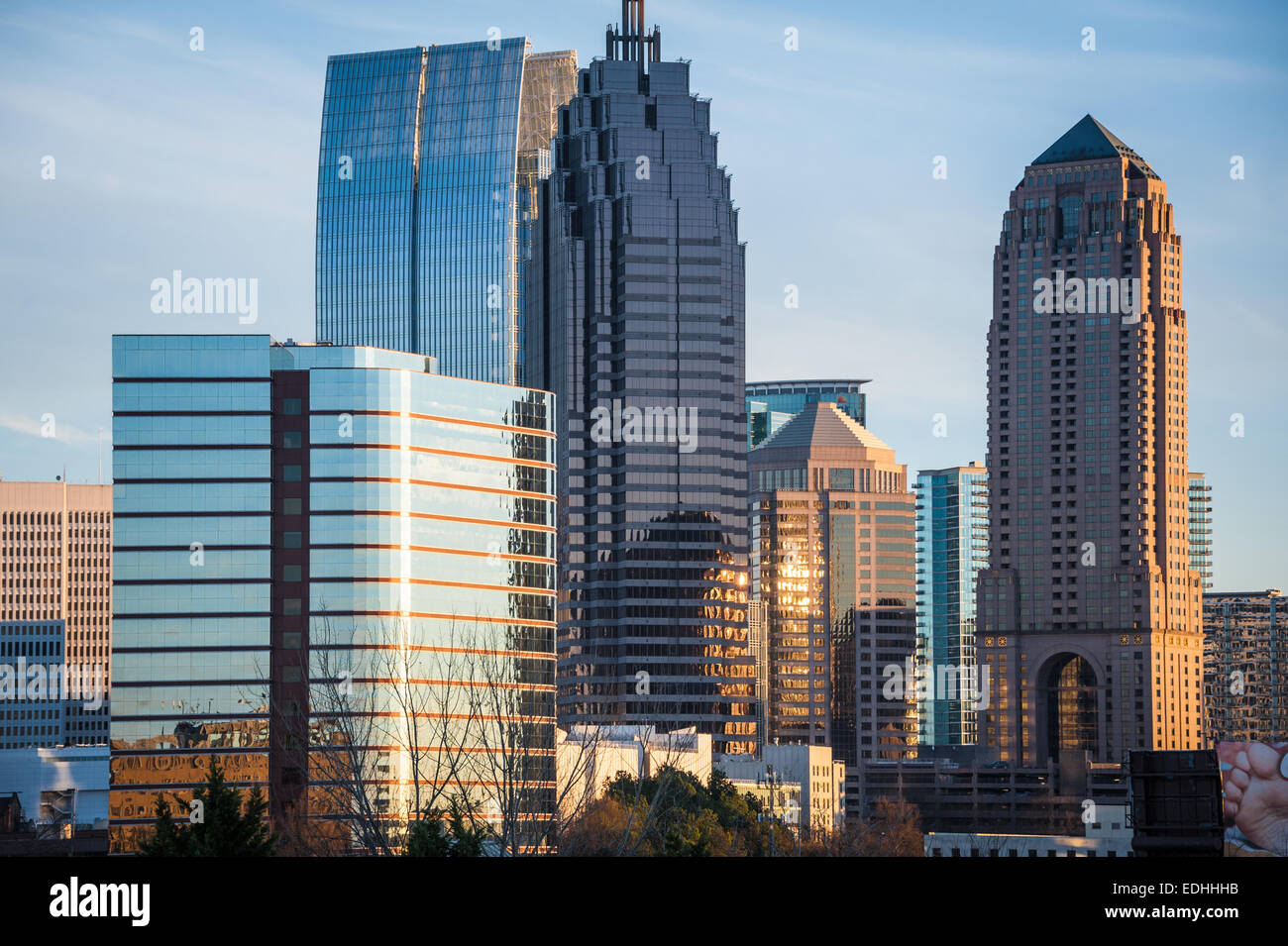 Midtown Atlanta architecture beautifully lit in the warm light of ...