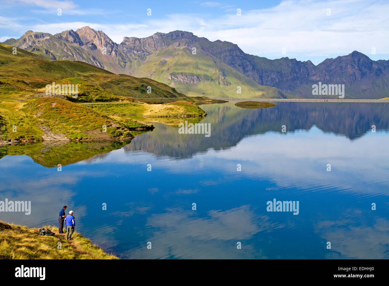 Tannensee, a high lake near Jochpass in the Swiss Alps Stock Photo - Alamy