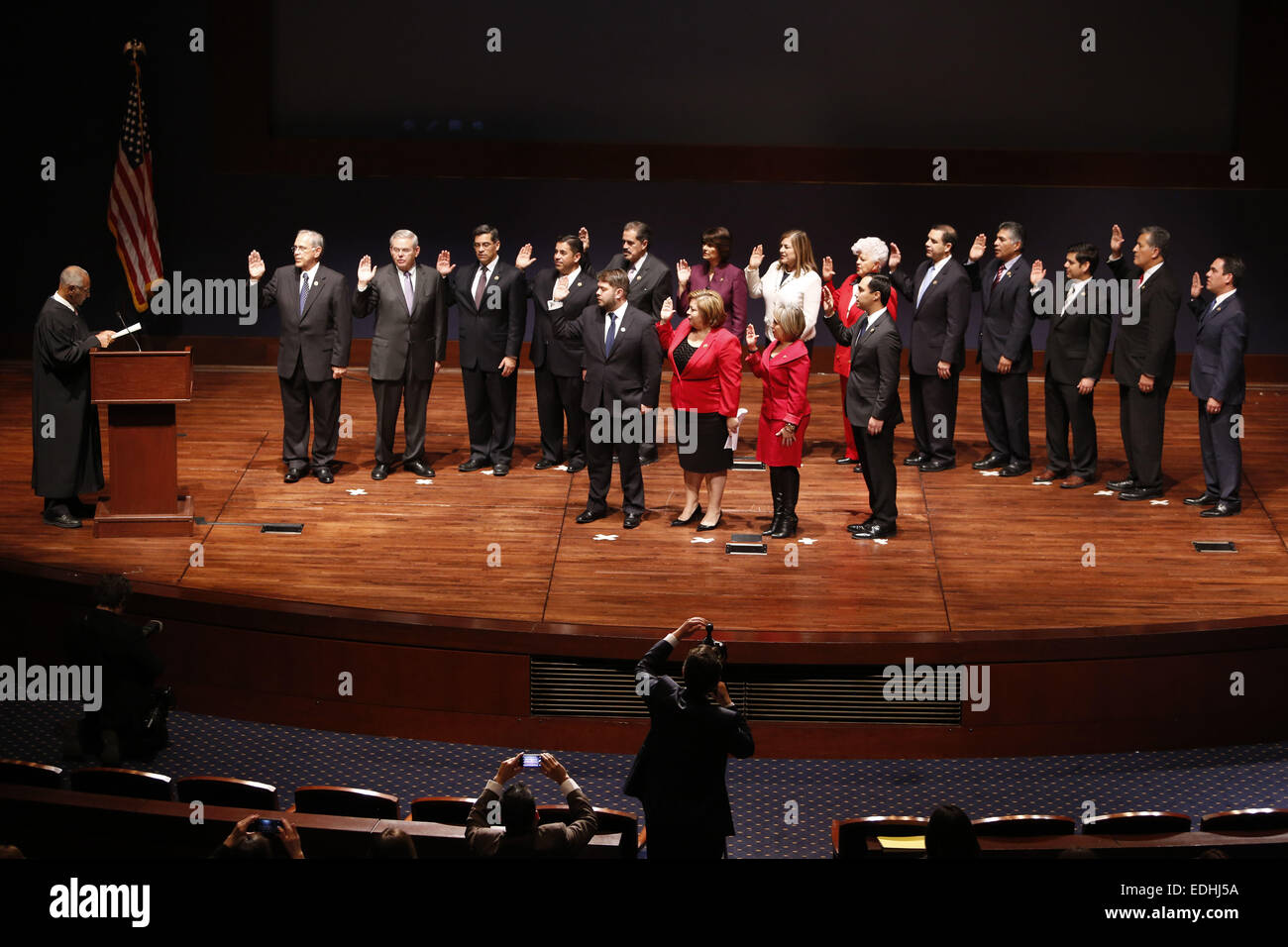 Washington, D.C, USA. 26th Oct, 2014. Judge TERRY J. HATTER, JR. swears ...
