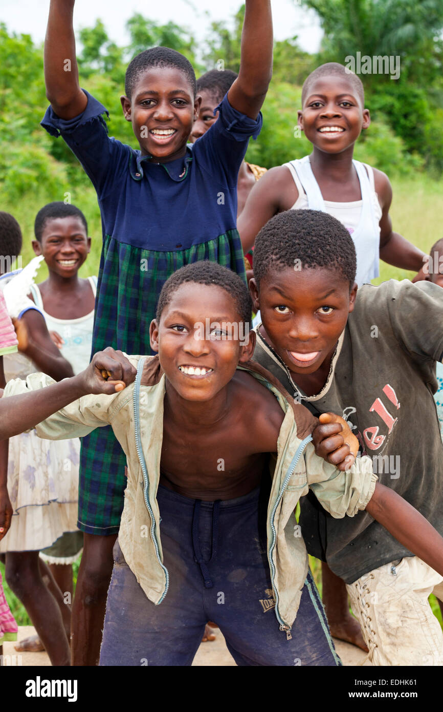 Children in Greater Accra, rural Ghana, Africa Stock Photo - Alamy