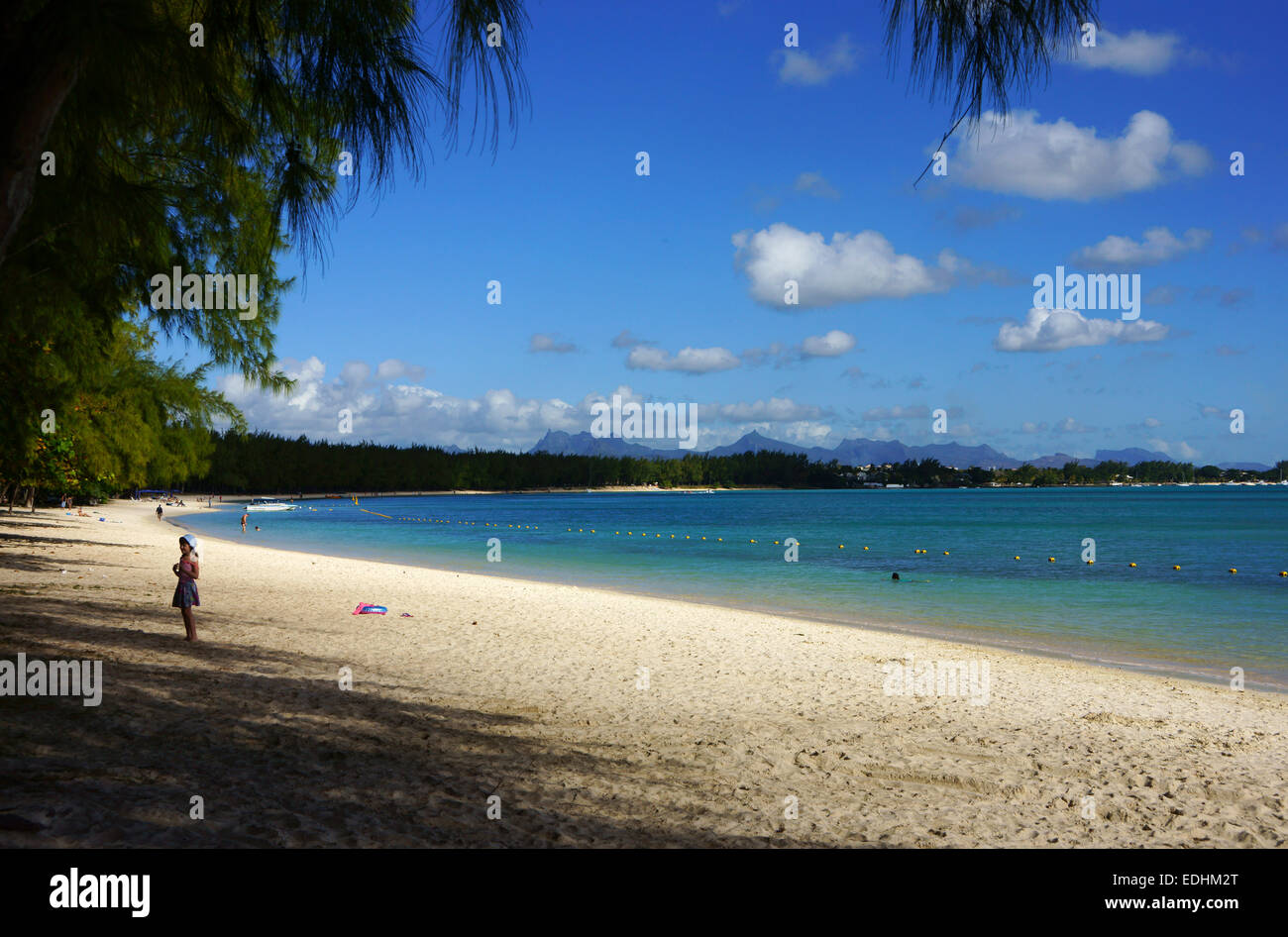 Beach at Grand Baie, Island Mauritius Stock Photo - Alamy