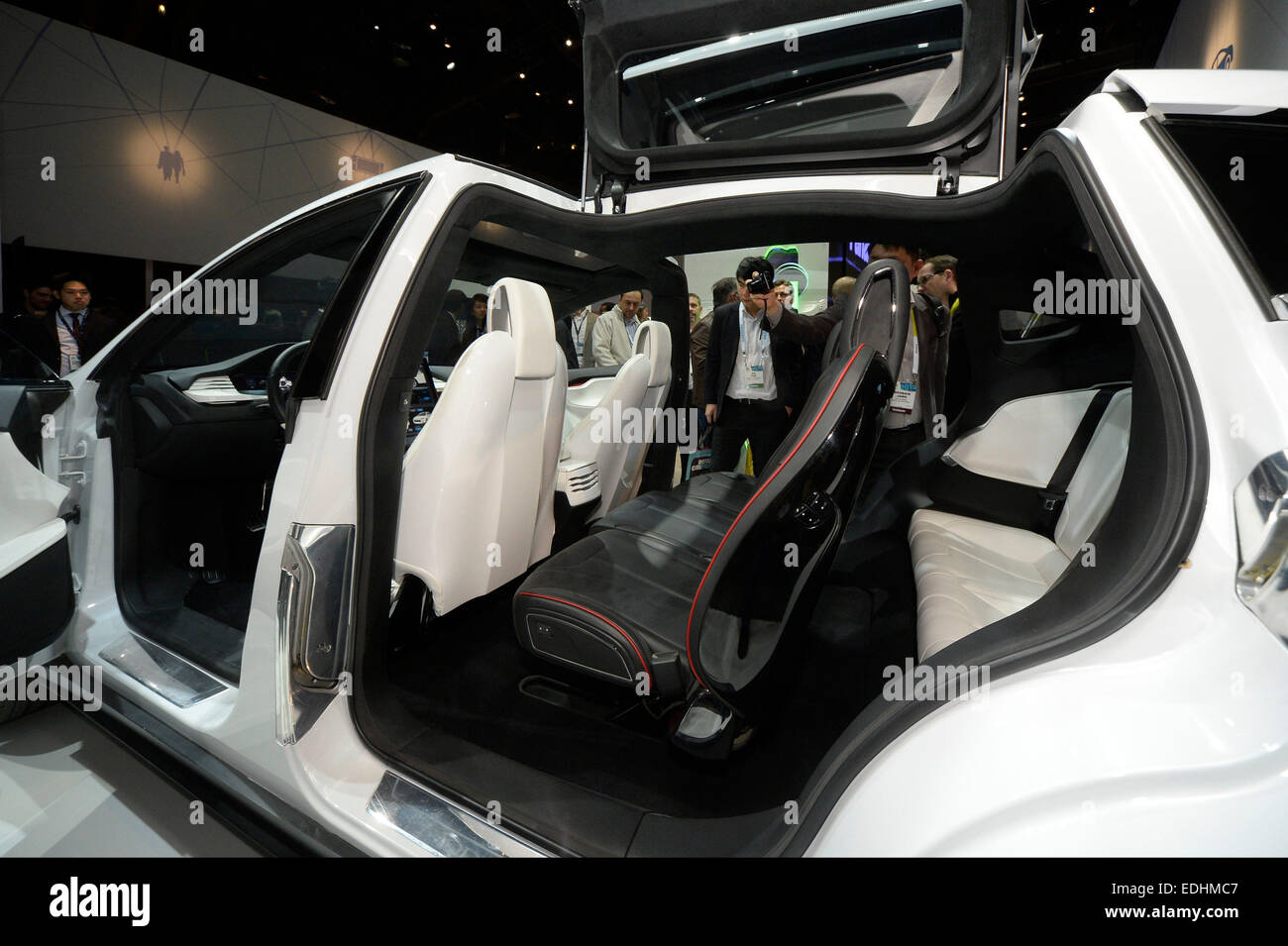Las Vegas, Nevada, USA. 6th Jan, 2015. Tesla 2015 Model X concept car ...