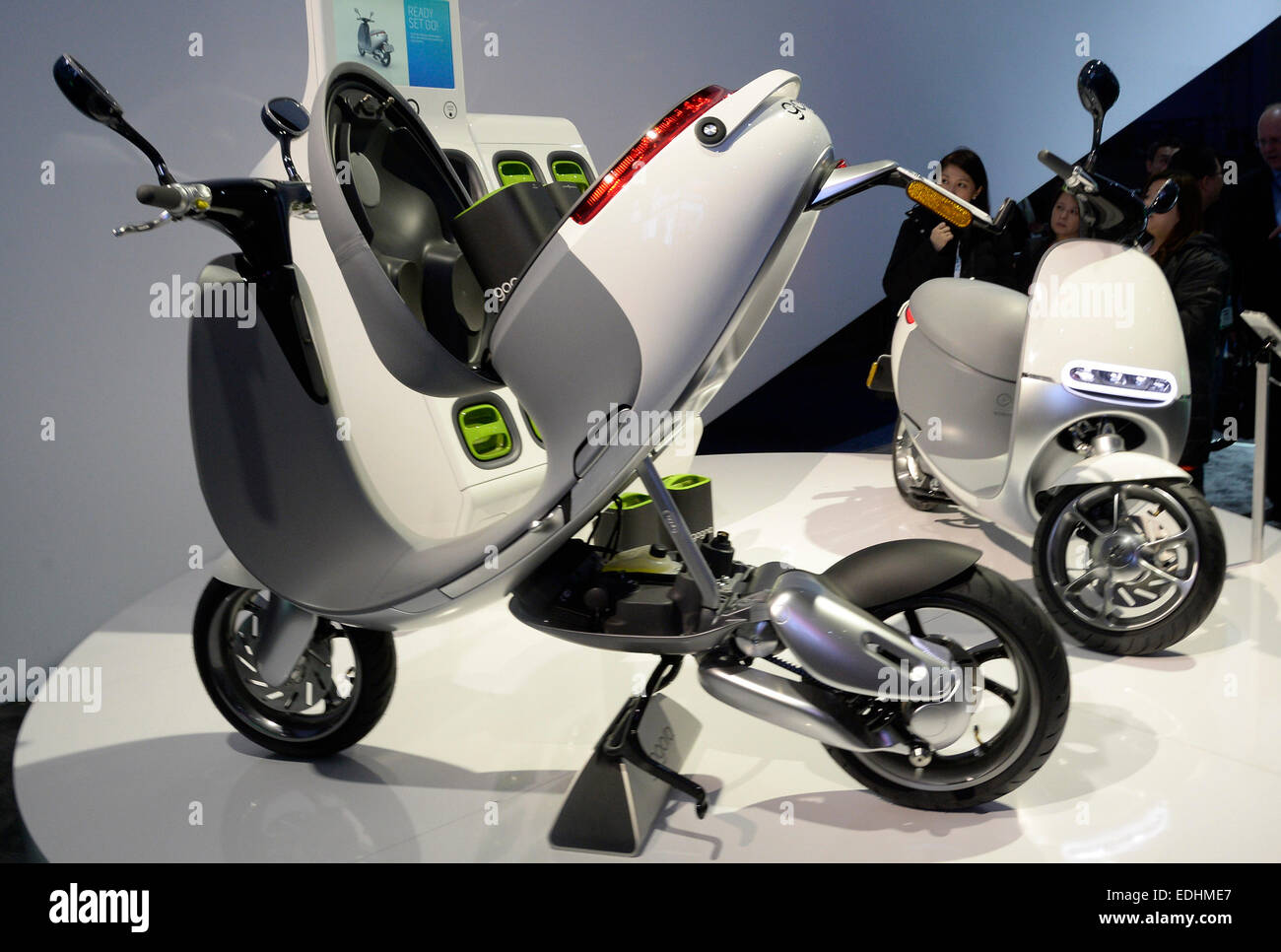 Las Vegas, Nevada, USA. 6th Jan, 2015. Panasonic shows the Gogoro Electric Scooter Tuesday the ...