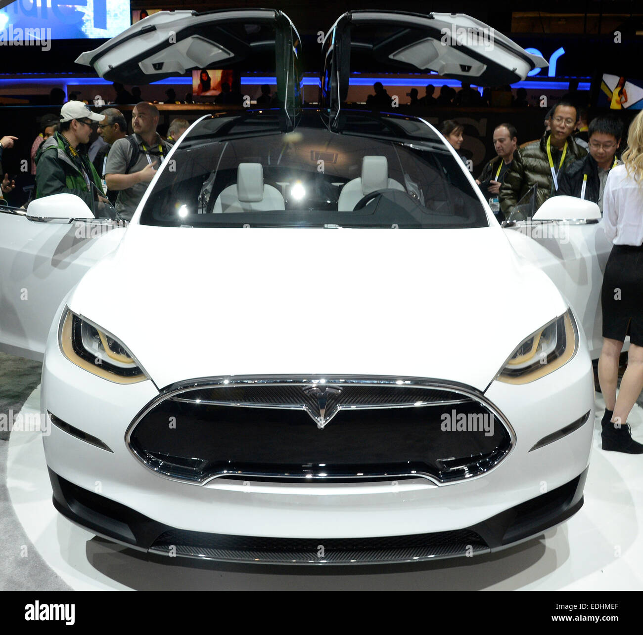 Las Vegas, Nevada, USA. 6th Jan, 2015. Tesla 2015 Model X concept car ...