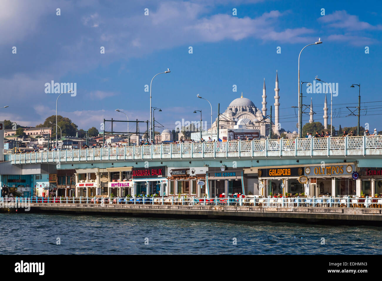 Galata bridge restaurants hi-res stock photography and images - Alamy