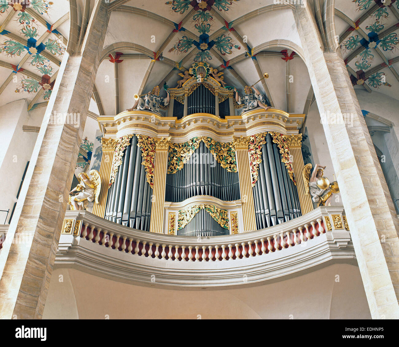Gottfried Silbermann-Orgel im Dom Sankt Marien in Freiberg, Erzgebirge ...