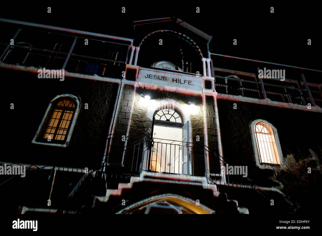 Projection mapping in the facade of Hansen House a historic building ...