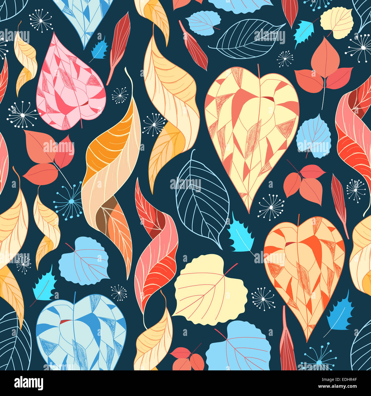 Seamless pattern bright leaves hi-res stock photography and images - Alamy