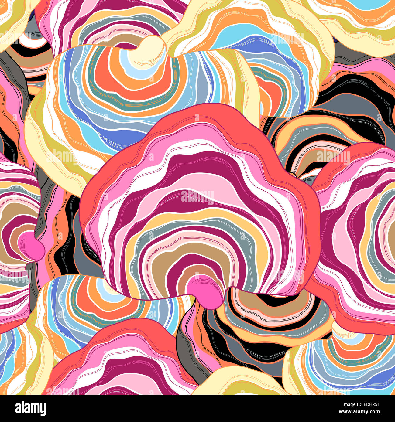 Graphic seamless abstract pattern of unusual elements Stock Photo - Alamy