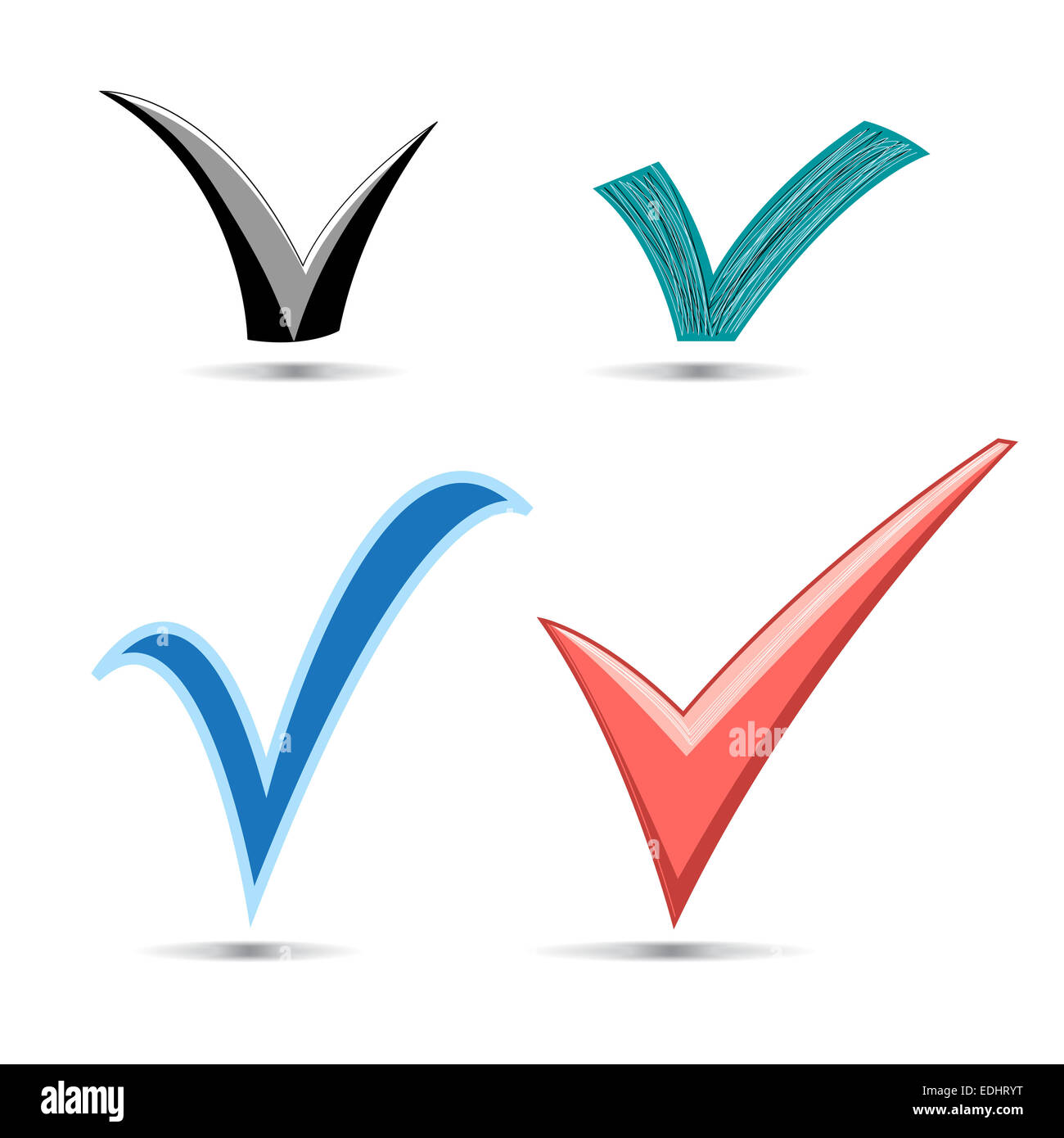 set of graphic signs different notes on the white background Stock ...