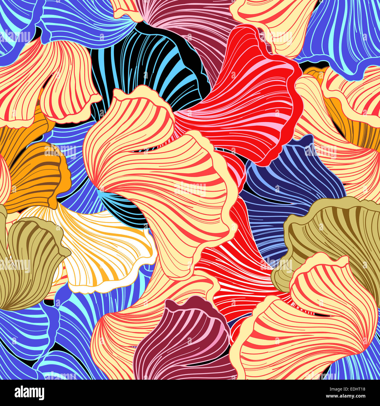 Graphic seamless abstract pattern of unusual elements Stock Photo - Alamy