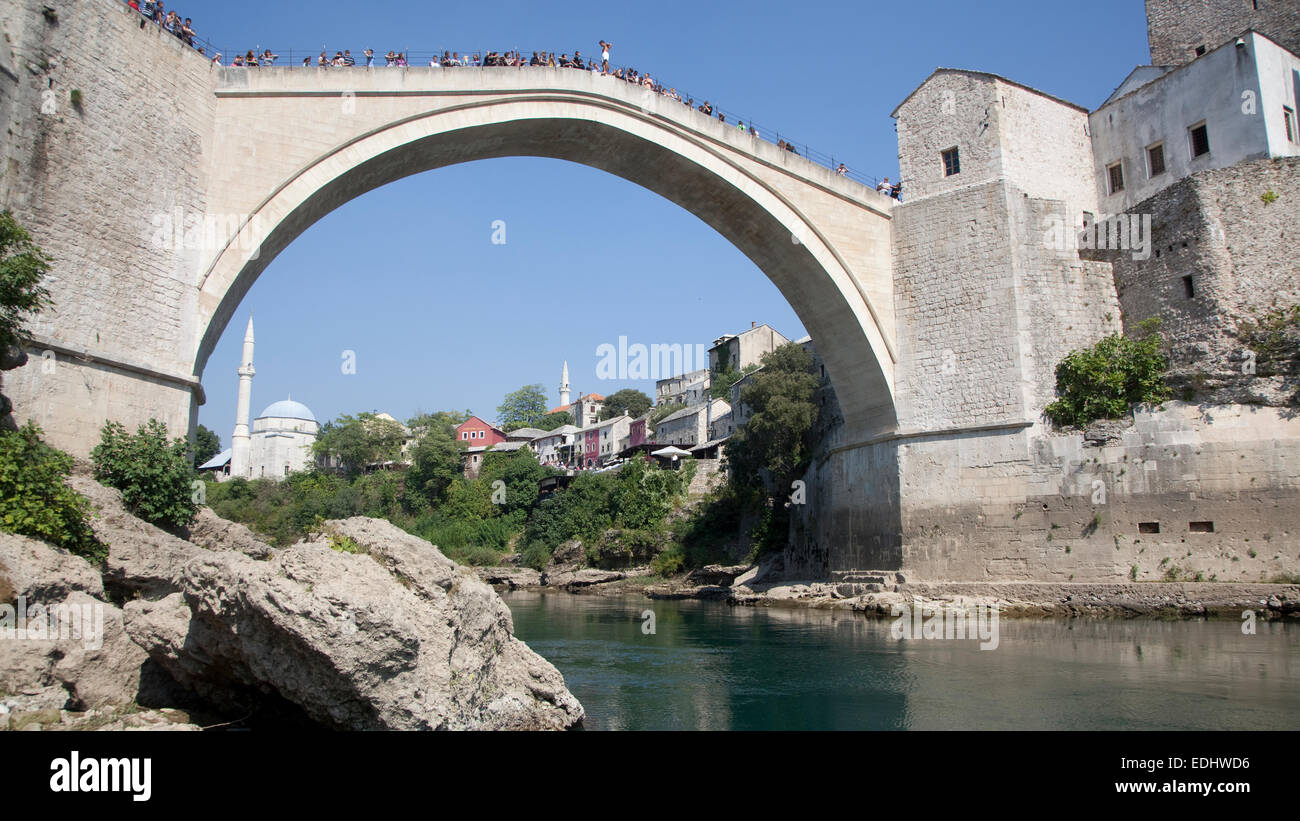 Mostar Bridge, Old Bridge, Stari Most, Neretva River, Mostar, Bosnia ...