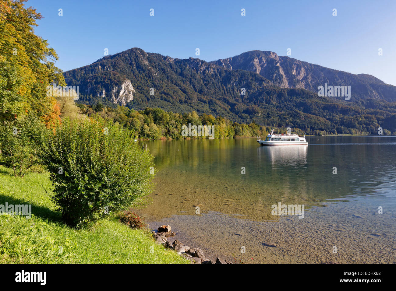 Lake Kochel with Jochberg, Kochel am See, Upper Bavaria, Bavaria, Germany Stock Photo - Alamy