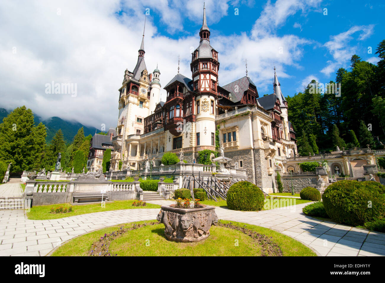 Peles castle, Sinaia, Romania Stock Photo - Alamy