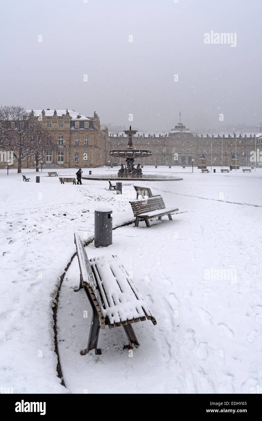 Stuttgart winter schlossplatz snow hi-res stock photography and images ...