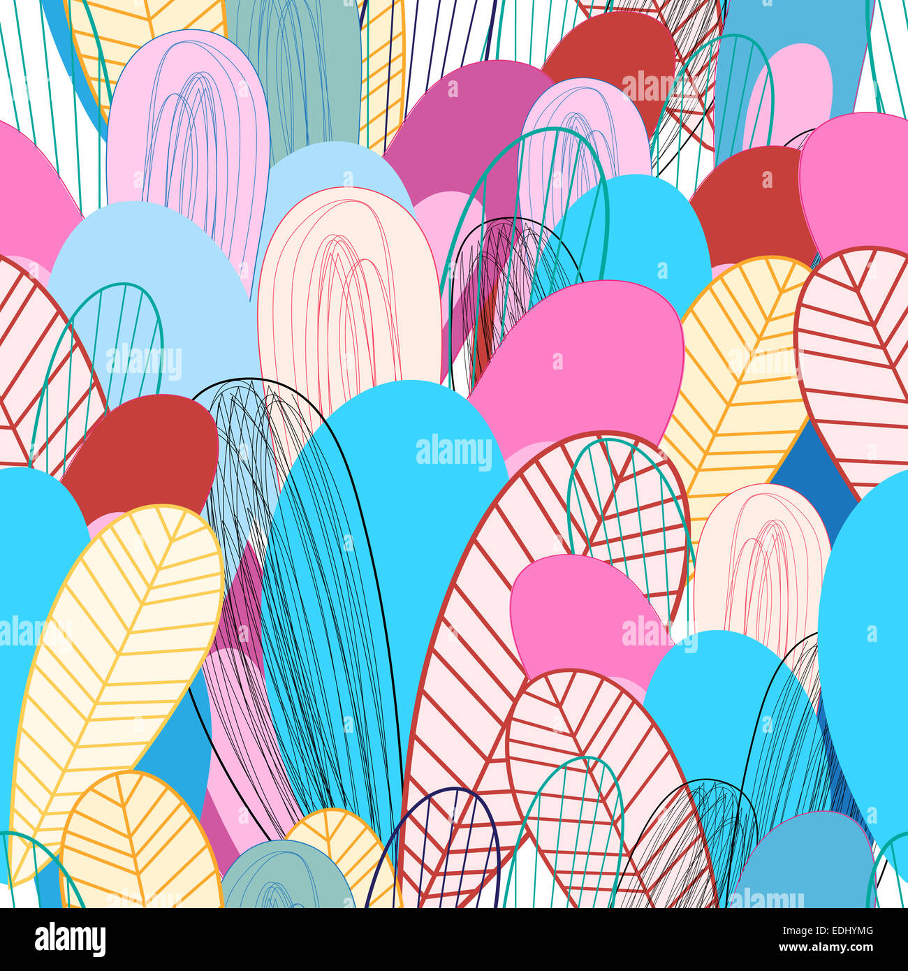 Floral multicolored drawing hi-res stock photography and images - Alamy