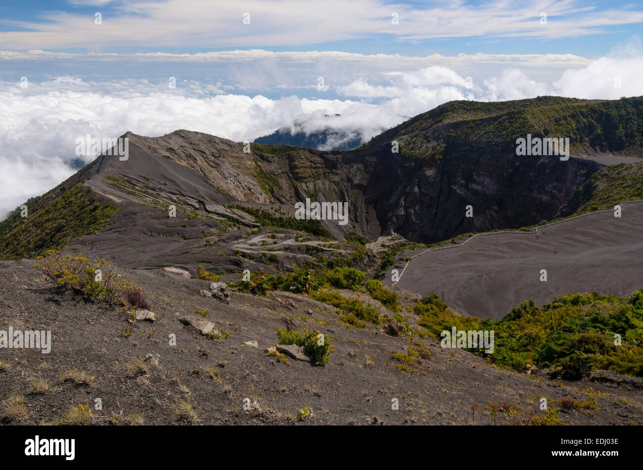 Main crater of the Irazu volcano, Irazu Volcano National Park, Province ...