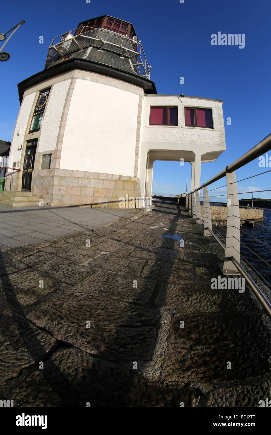 Former control tower - Wide angle view - Aberdeen harbour - Scotland ...