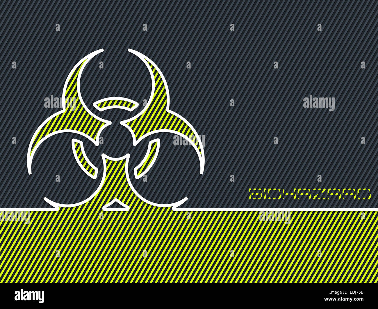 Bio hazard warning sign with striped green background Stock Photo - Alamy