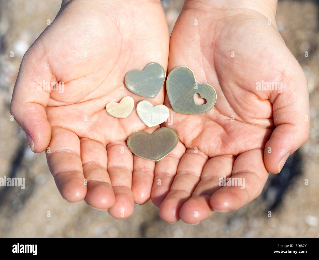 Family of five holding hands hi-res stock photography and images - Alamy