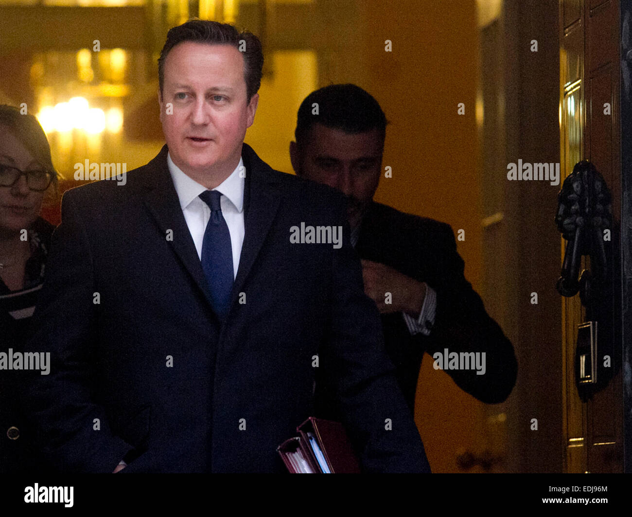 Prime minister david cameron leaves the house of commons hi-res stock ...