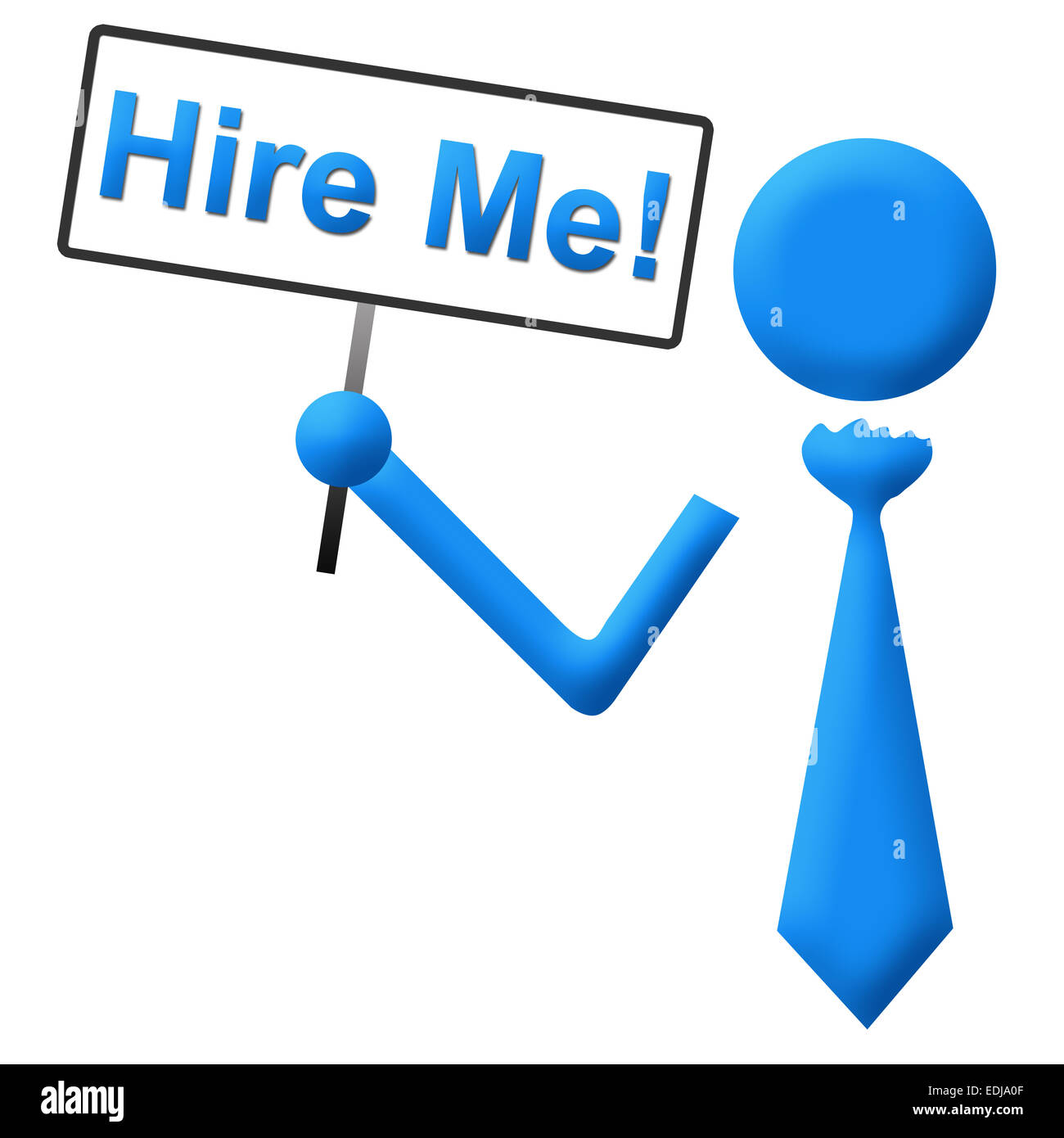Hire Me Signboard Blue Stock Photo - Alamy