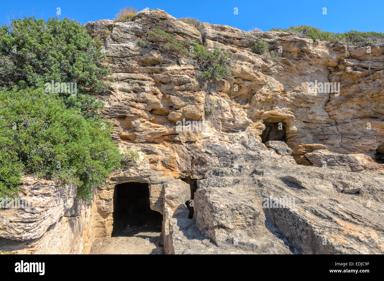 Monk caves near Agios Georgios on Cyprus Stock Photo - Alamy