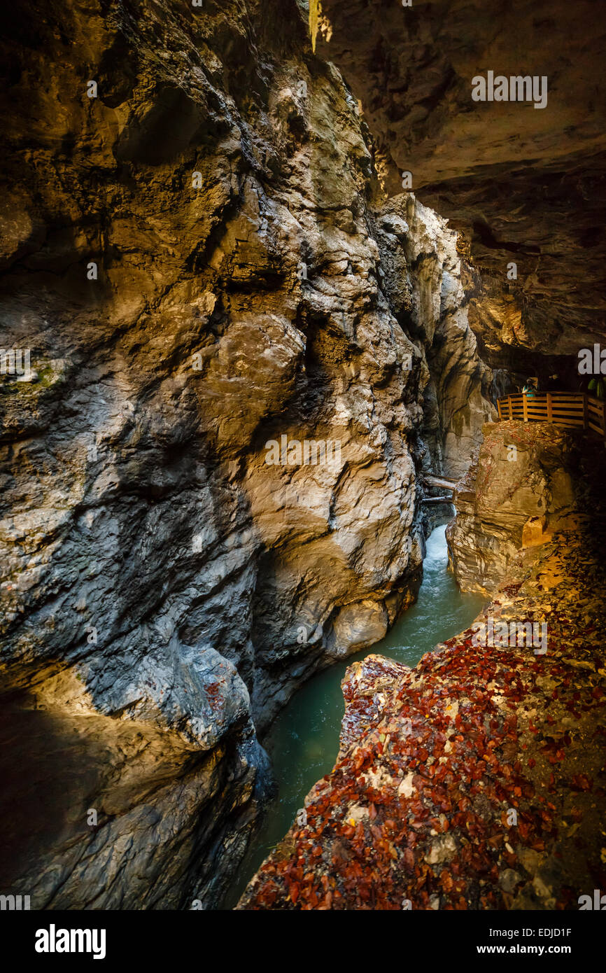 Mountain river flowing through the narrow rocky gorge Stock Photo - Alamy