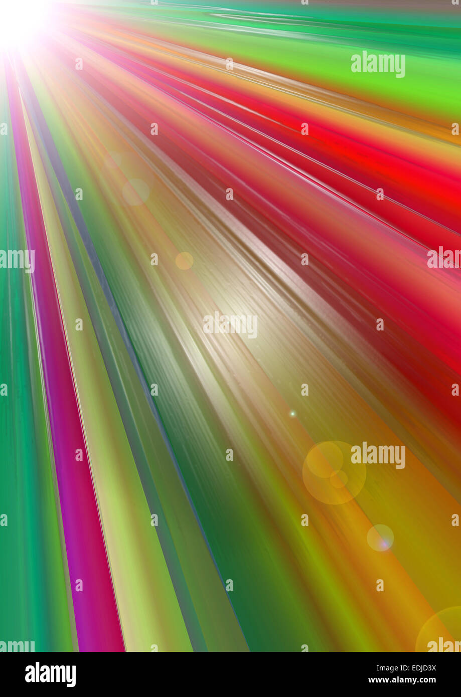 Divergent colorful bright rays of glowing angle Stock Photo - Alamy