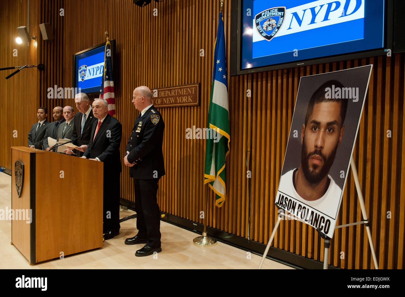 Manhattan, New York, USA. 6th Jan, 2015. An image of alleged shooter ...