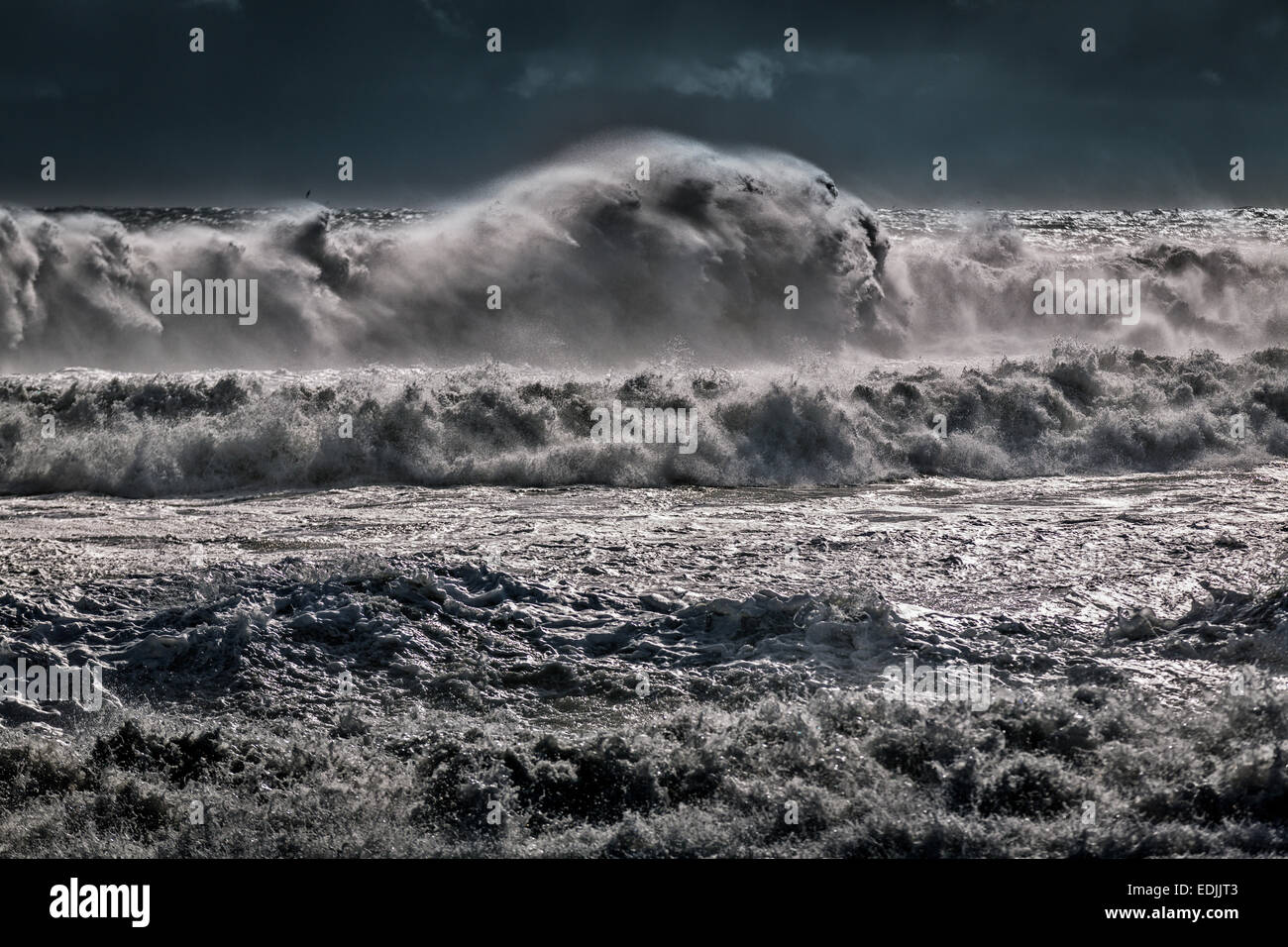 Large waves, South Coast, Iceland Stock Photo - Alamy