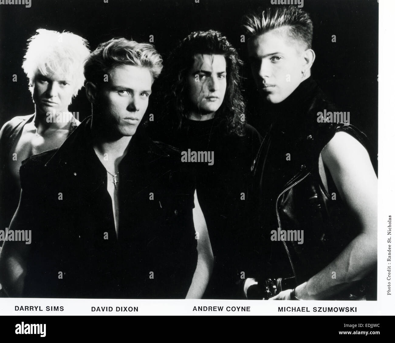 INDECENT OBSESSION Promotional photo of Australian rock group in 1990 ...