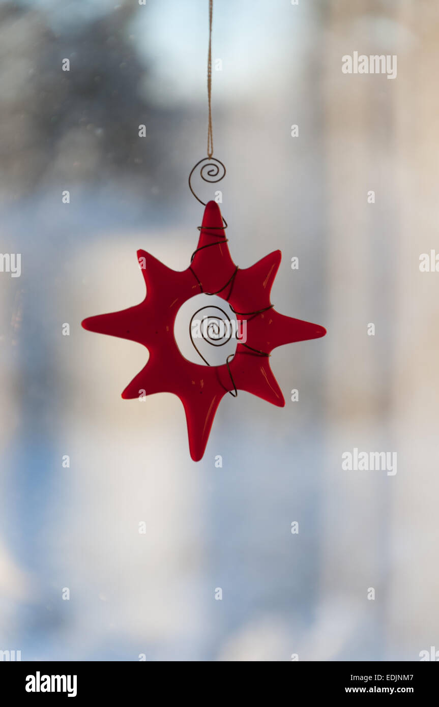 A glass Finnish star Stock Photo - Alamy