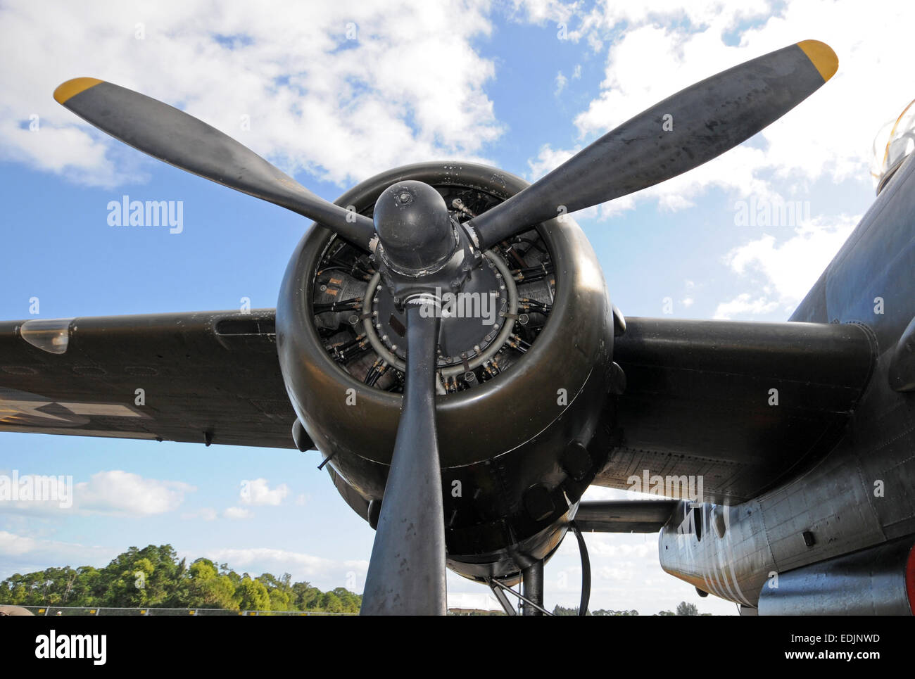 Giant propeller and engine from World War II era bomber Stock Photo - Alamy