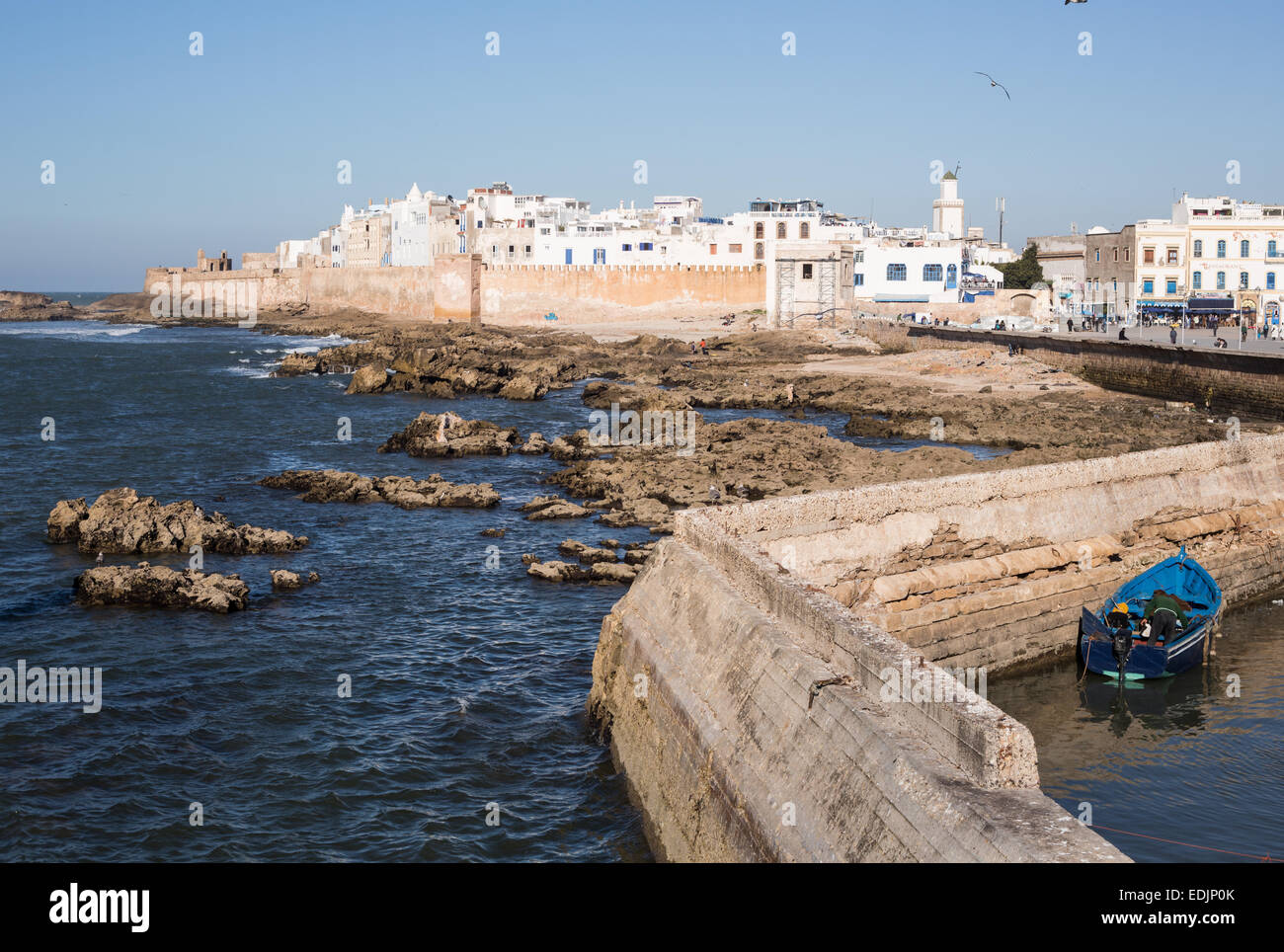 Essaouira medina and port, a UNESCO World Heritage site, on the coast ...
