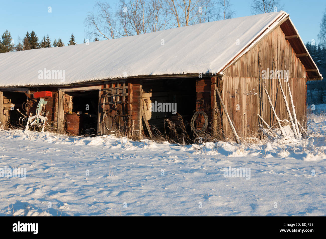 Old Finnish farm buildings Stock Photo - Alamy