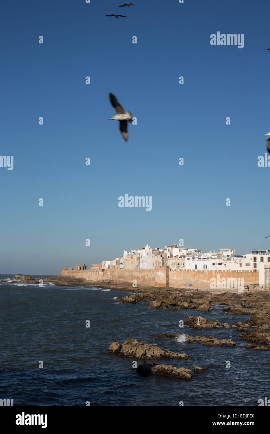 Essaouira medina and port, a UNESCO World Heritage site, on the coast ...