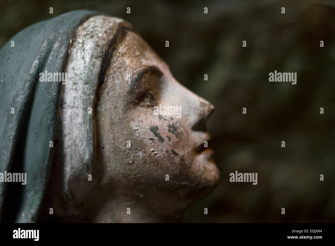 The face of the Virgin Mary in prayer Stock Photo - Alamy