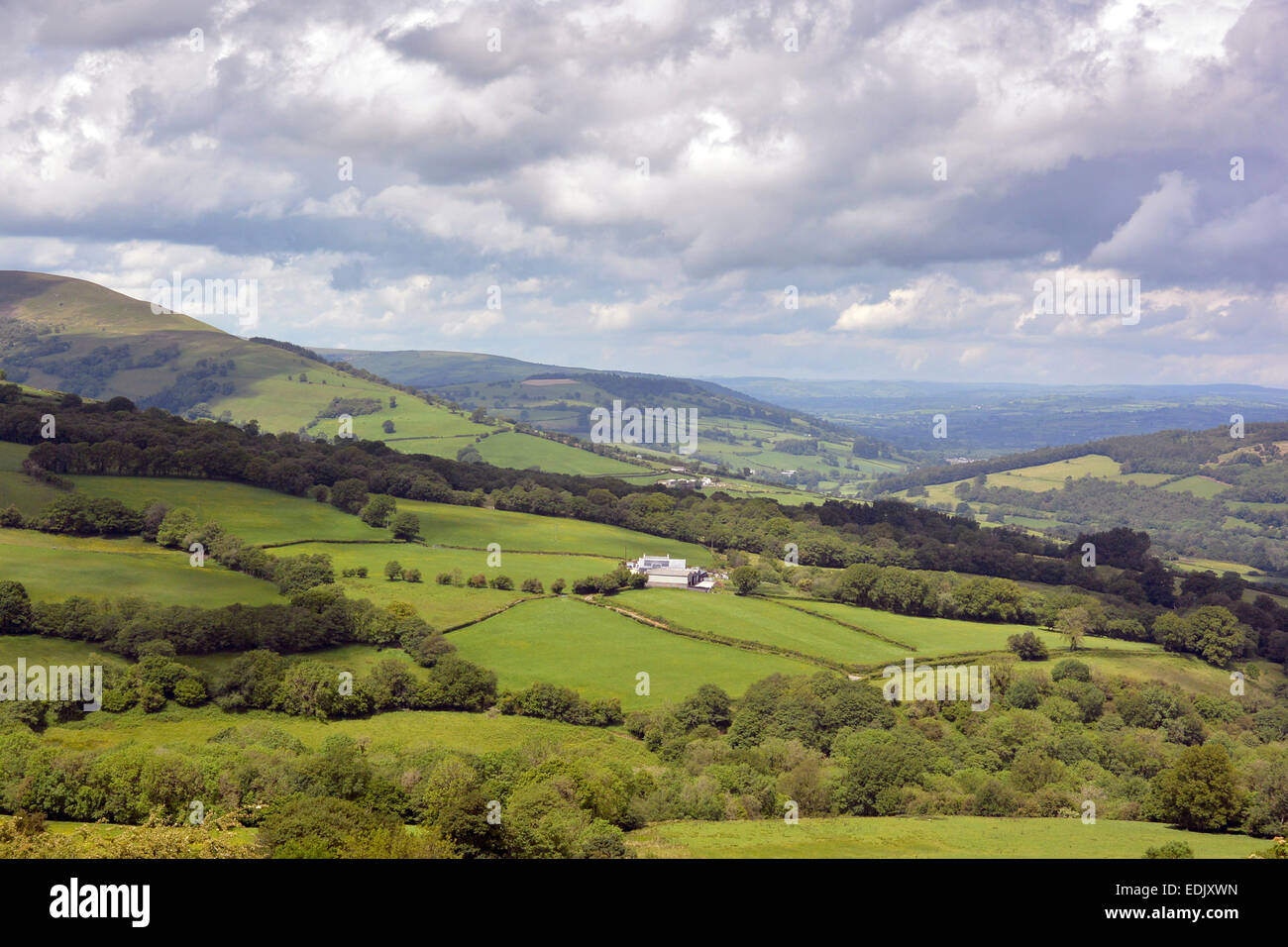 Welsh countryside in the Brecon Beacon National Park, Mid Wales, UK ...