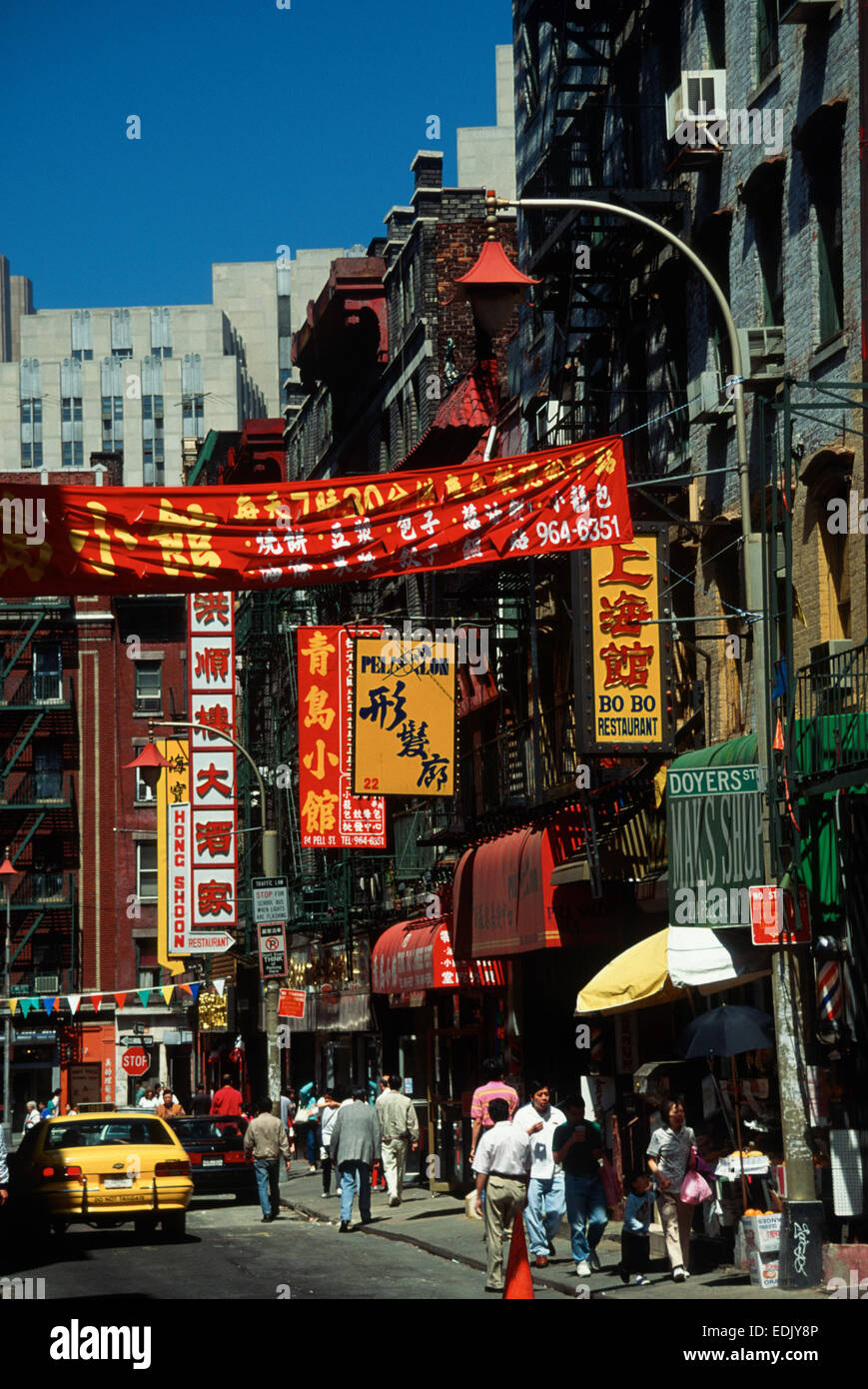 Shops and Street Scene, Chinatown, NYC, USA Stock Photo - Alamy