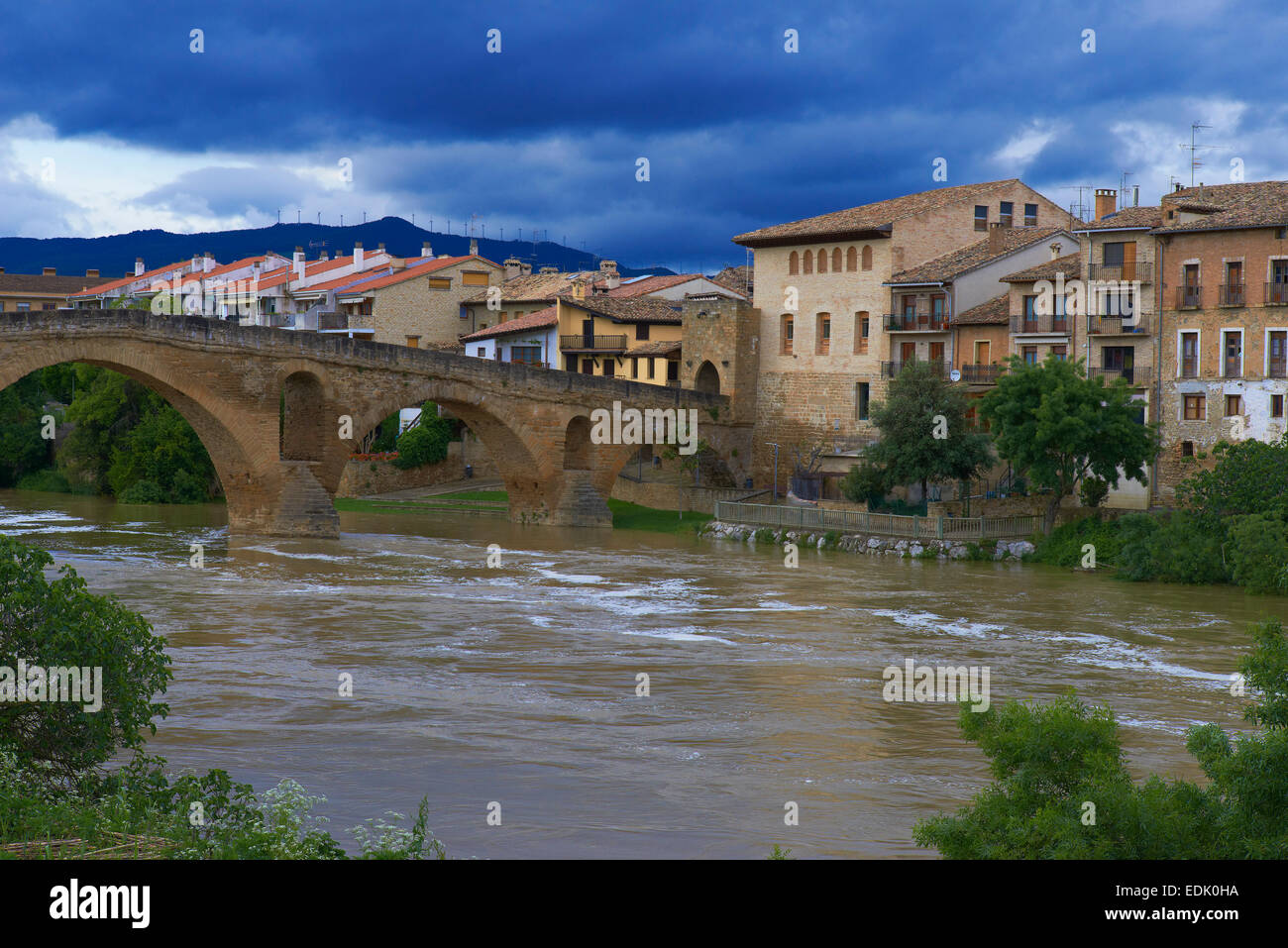 Road to Santiago, Puente la Reina, Gares, Medieval bridge, Arga River ...