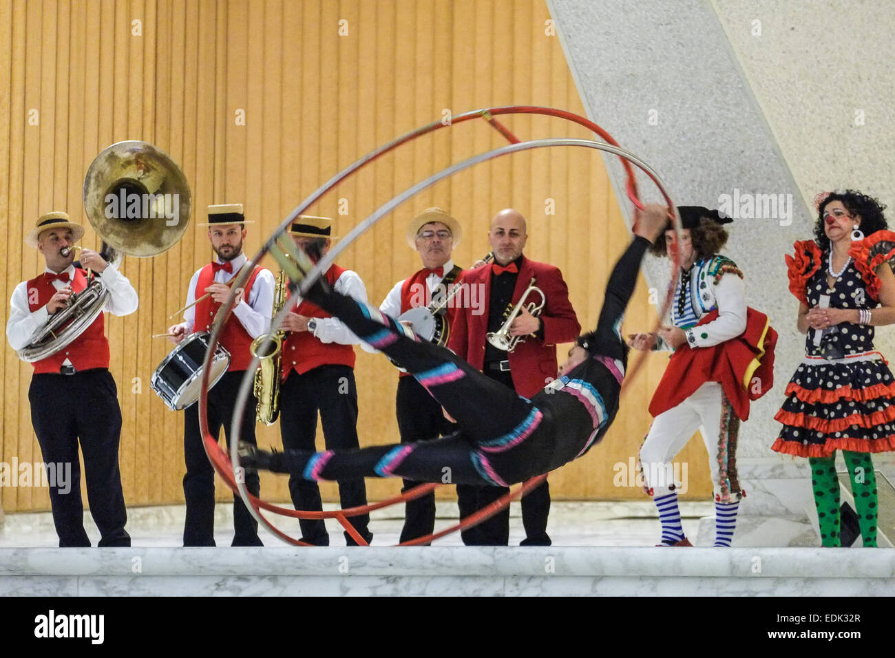 Vatican City. 07th Jan, 2015. Liana Orfei and the Golden Circus meet ...